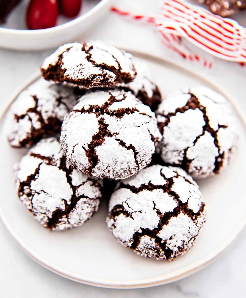 Chewy Chocolate Crinkle Cookies Recipe - toprecipelist.com