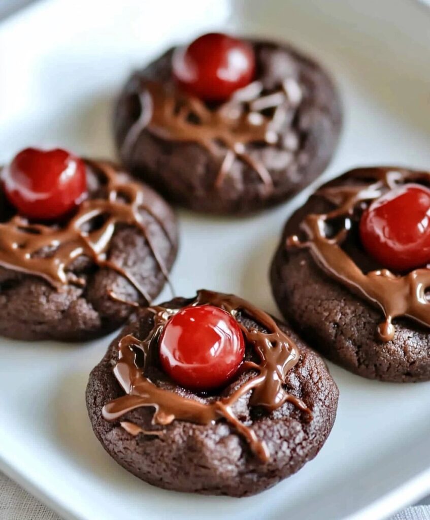 Chocolate Cherry Cookies Recipe - toprecipelist.com