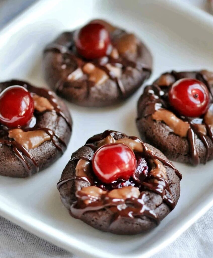 Chocolate Cherry Cookies Recipe - toprecipelist.com