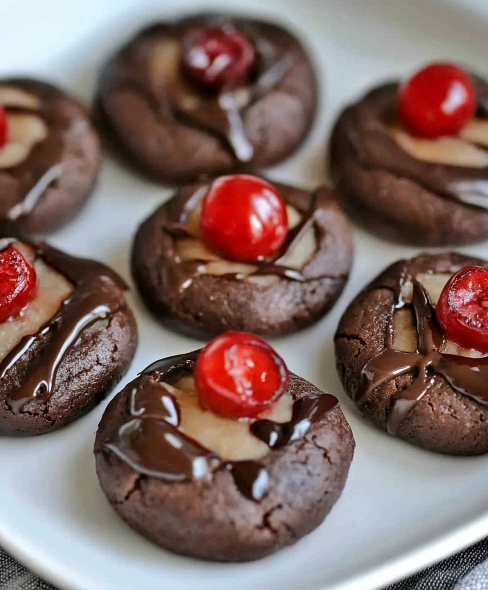 Chocolate Cherry Cookies Recipe - toprecipelist.com