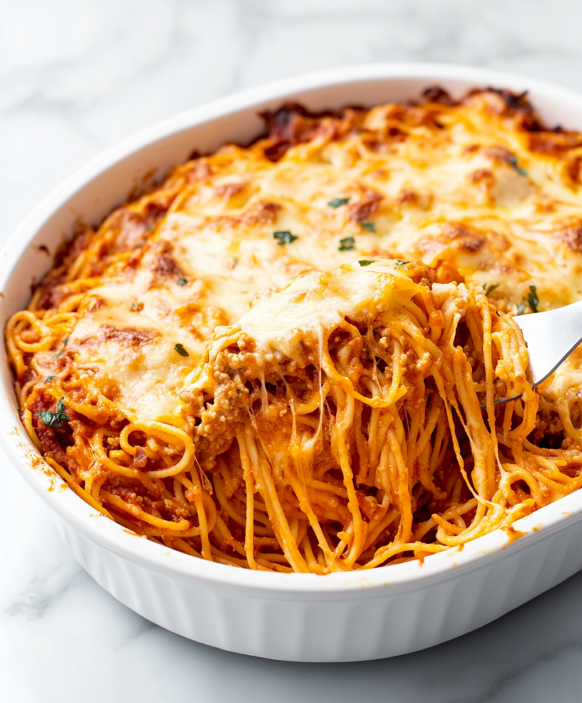 Easy Baked Spaghetti Recipe - toprecipelist.com