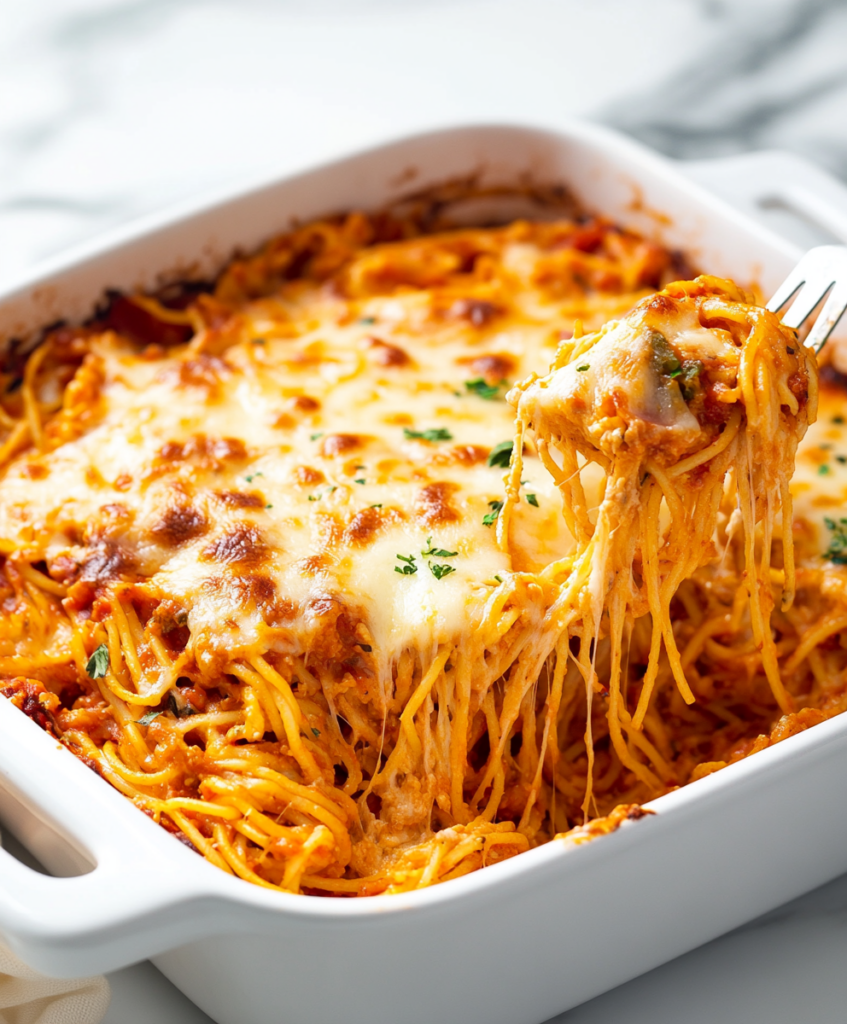 Easy Baked Spaghetti Recipe - toprecipelist.com