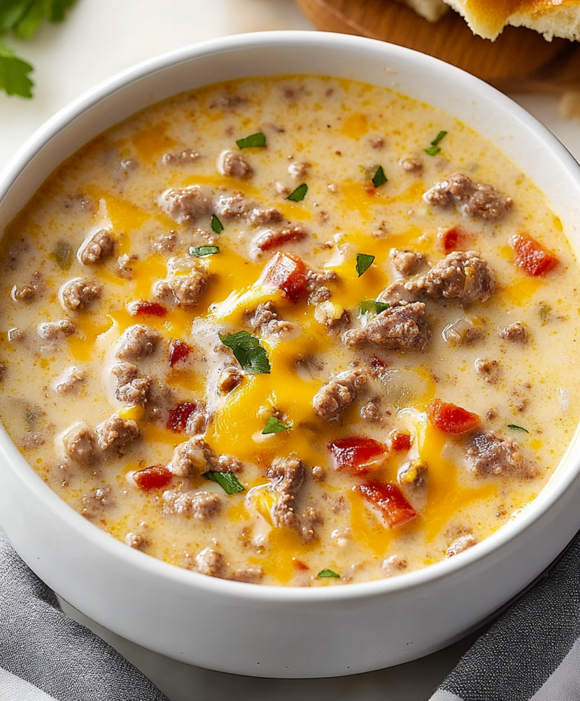 Easy Cheeseburger Soup Recipe - toprecipelist.com