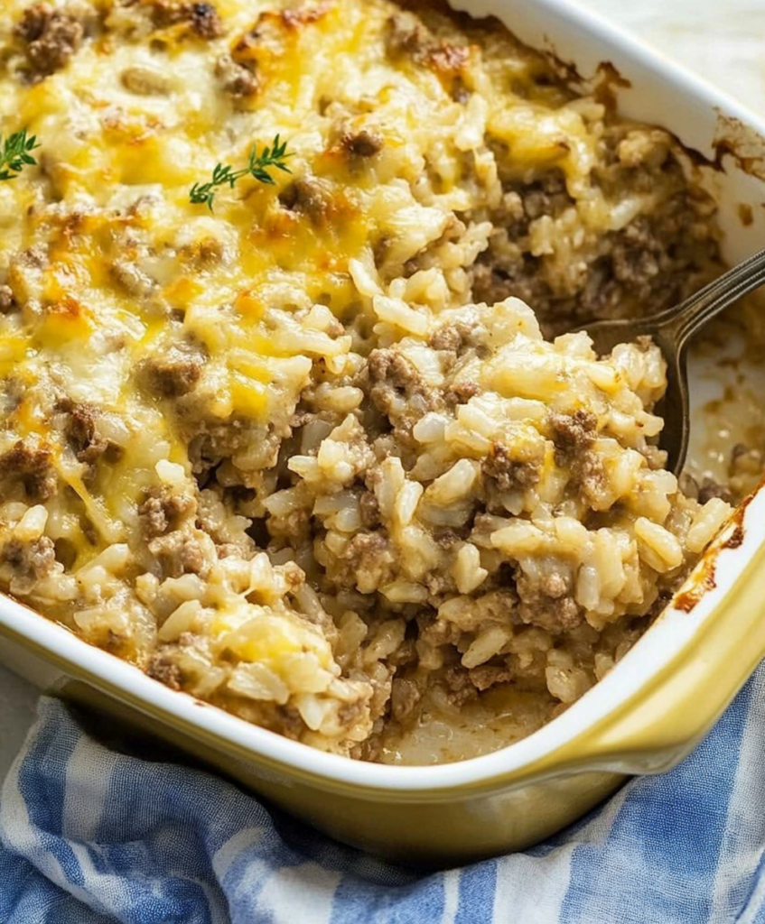 Ground Beef Rice Casserole Recipe - toprecipelist.com
