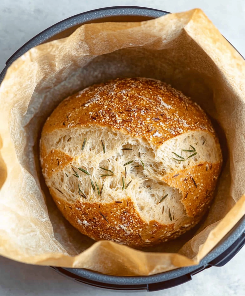 Instant Pot Olive Oil Rosemary No Knead Bread Recipe - toprecipelist.com