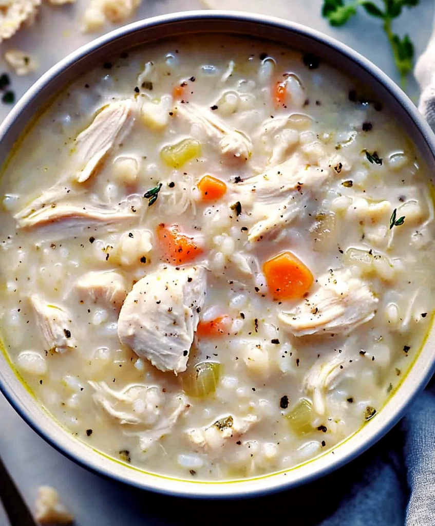 Creamy Chicken And Rice Soup Recipe - toprecipelist.com