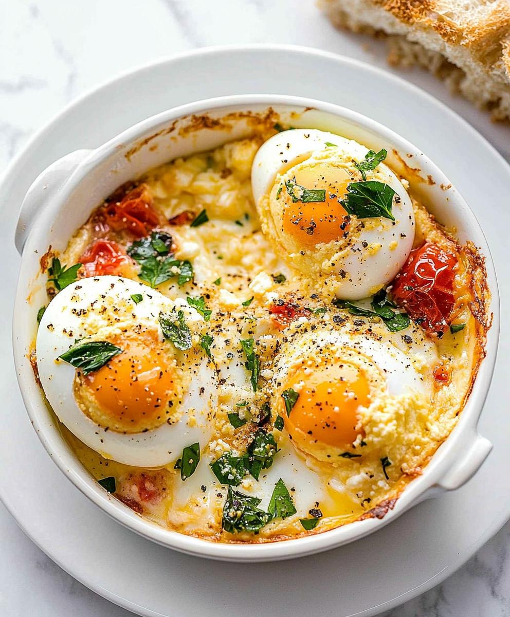 Baked Feta Eggs Recipe - toprecipelist.com