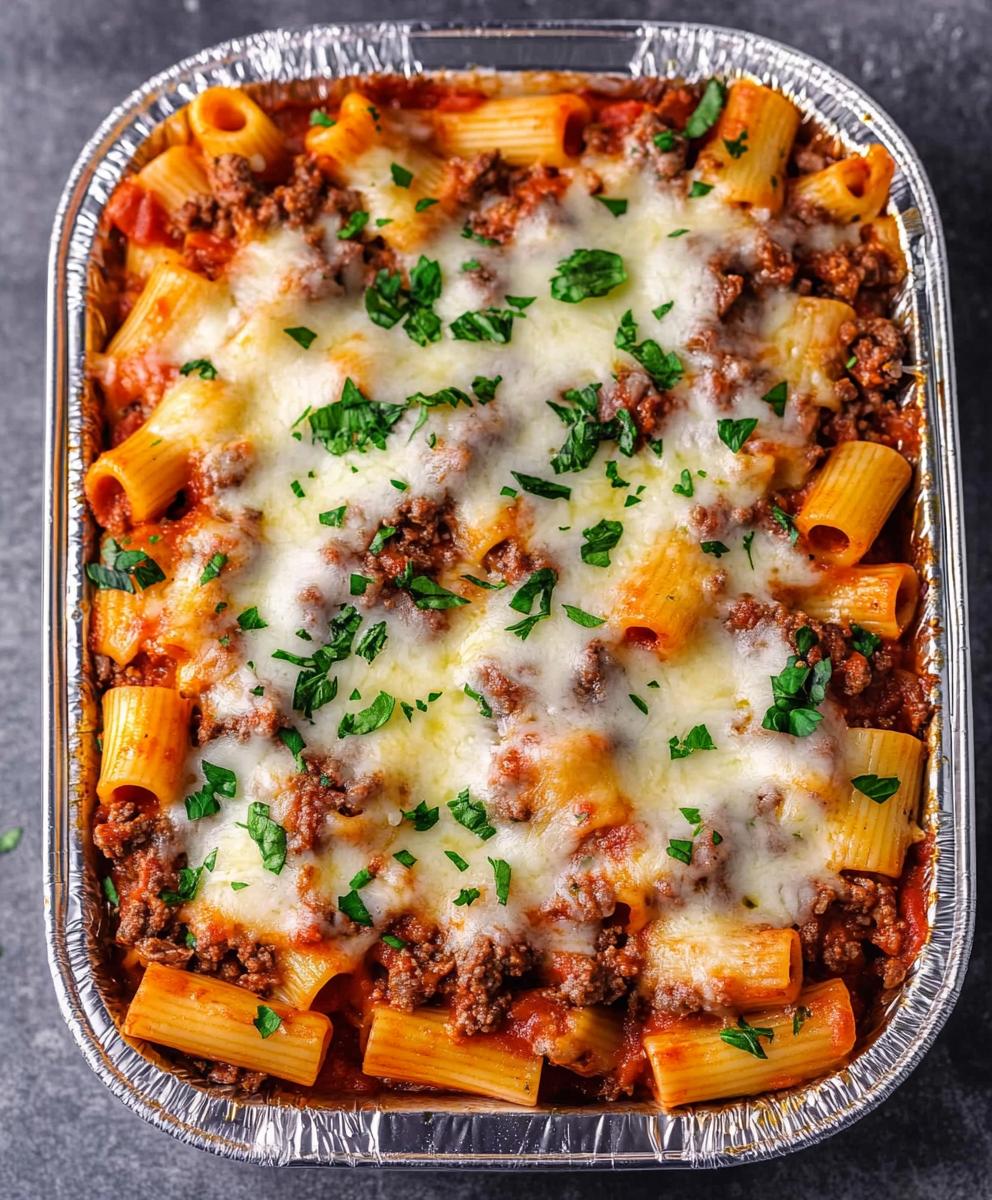 Ground Beef Baked Rigatoni Recipe - toprecipelist.com