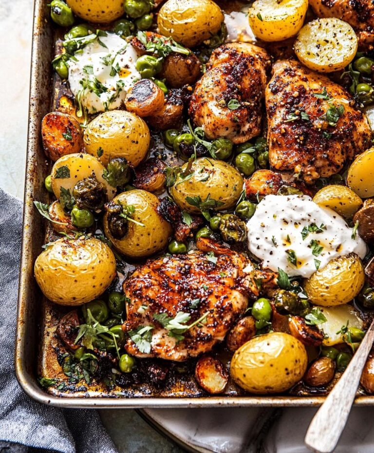 Sheet Pan Lemon Balsamic Chicken And Potatoes Recipe - toprecipelist.com