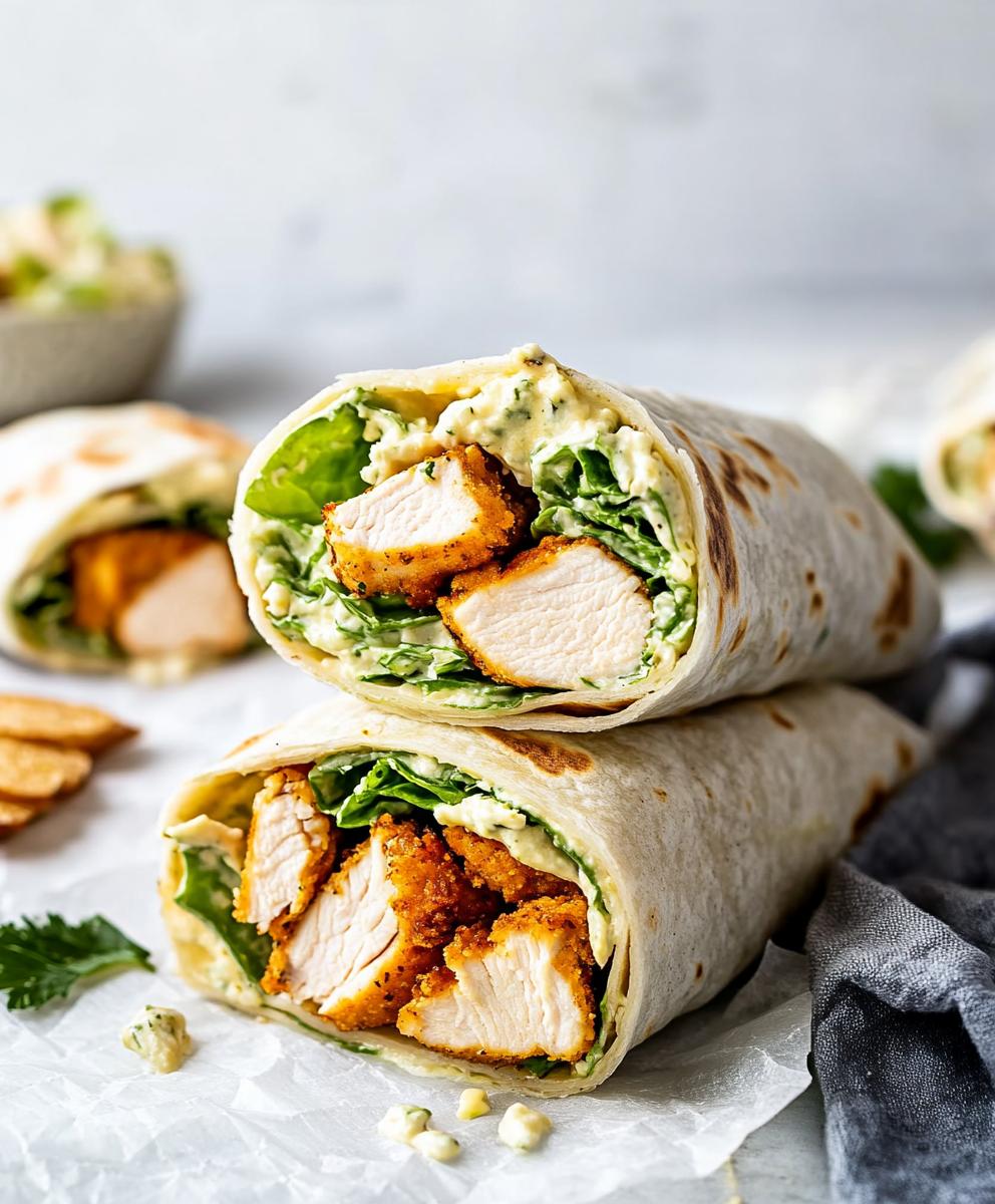Chicken Caesar Wraps Recipe - toprecipelist.com