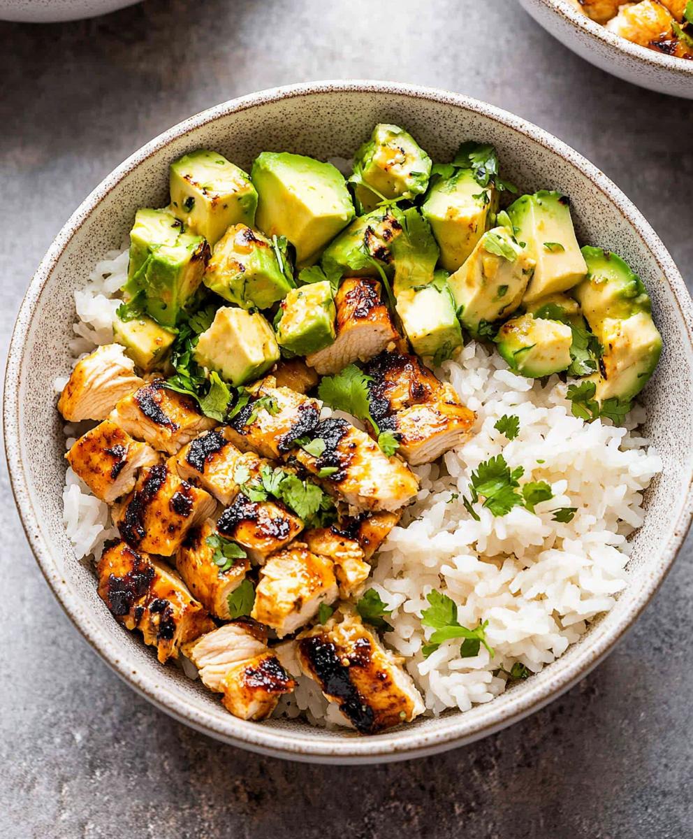 Honey Chipotle Chicken Rice Bowls Recipe - toprecipelist.com