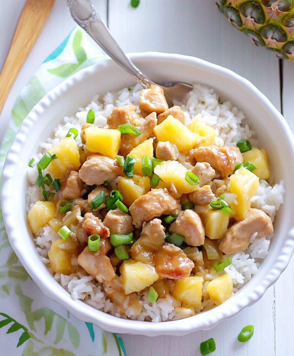 One Pan Pineapple Chicken And Rice Recipe - toprecipelist.com