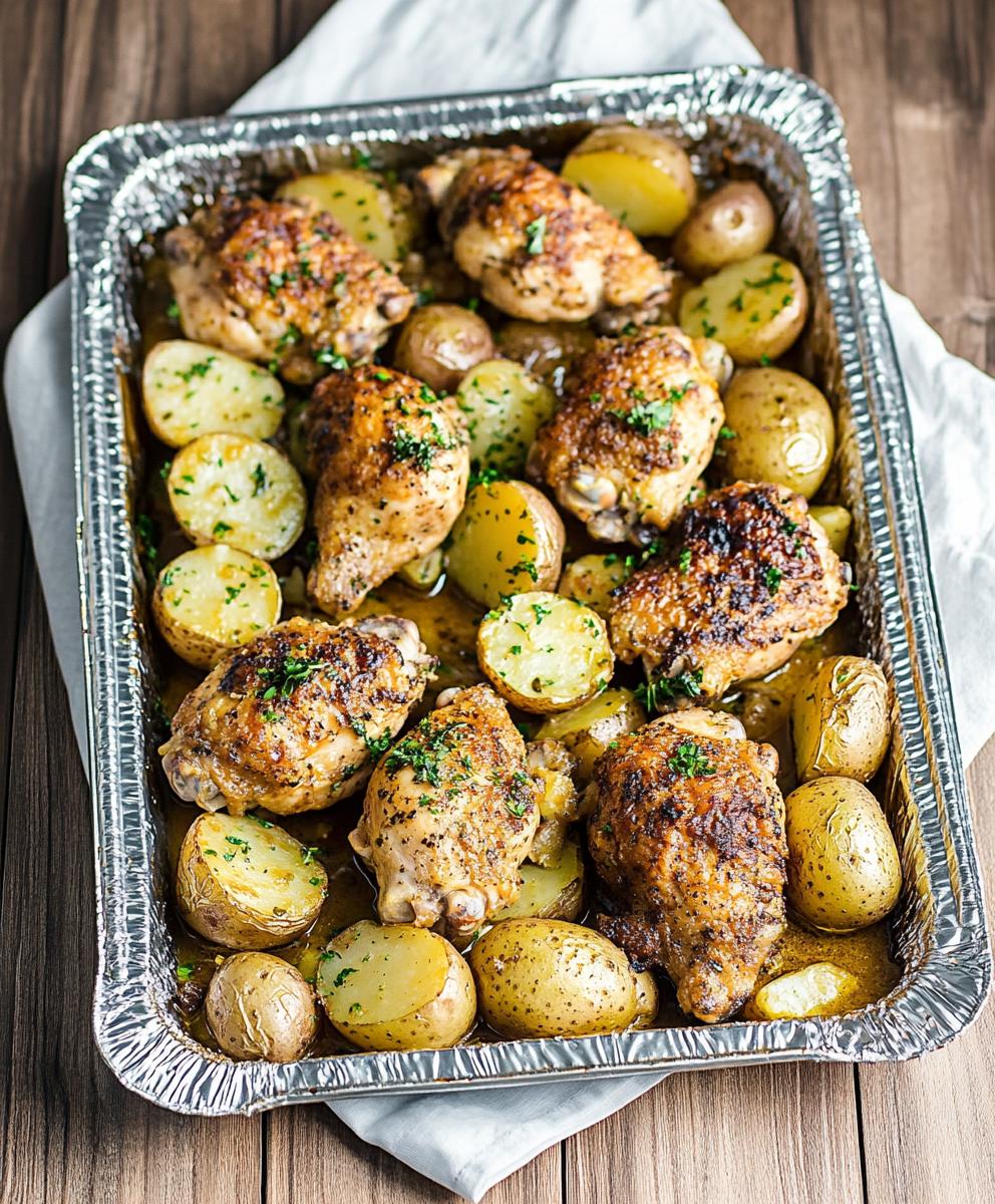 Sheet Pan Chicken And Potatoes Recipe - toprecipelist.com